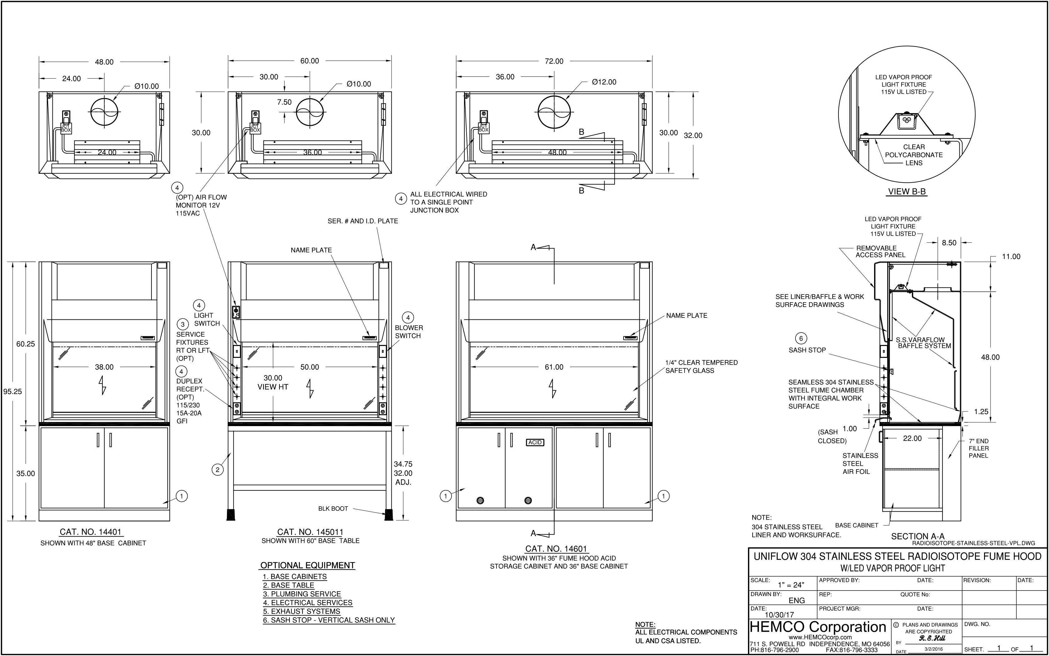 UniFlow Conventional/VAV Fume Hoods
